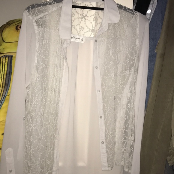 Tops | Lacy Button Down | Poshmark